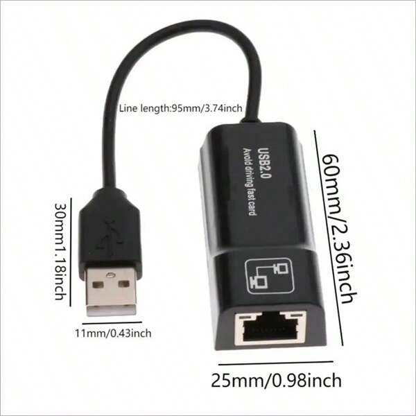 Ethernet Adapter USB To 100 Mbps Network Adapter RJ45 Wired LAN Adapter ...