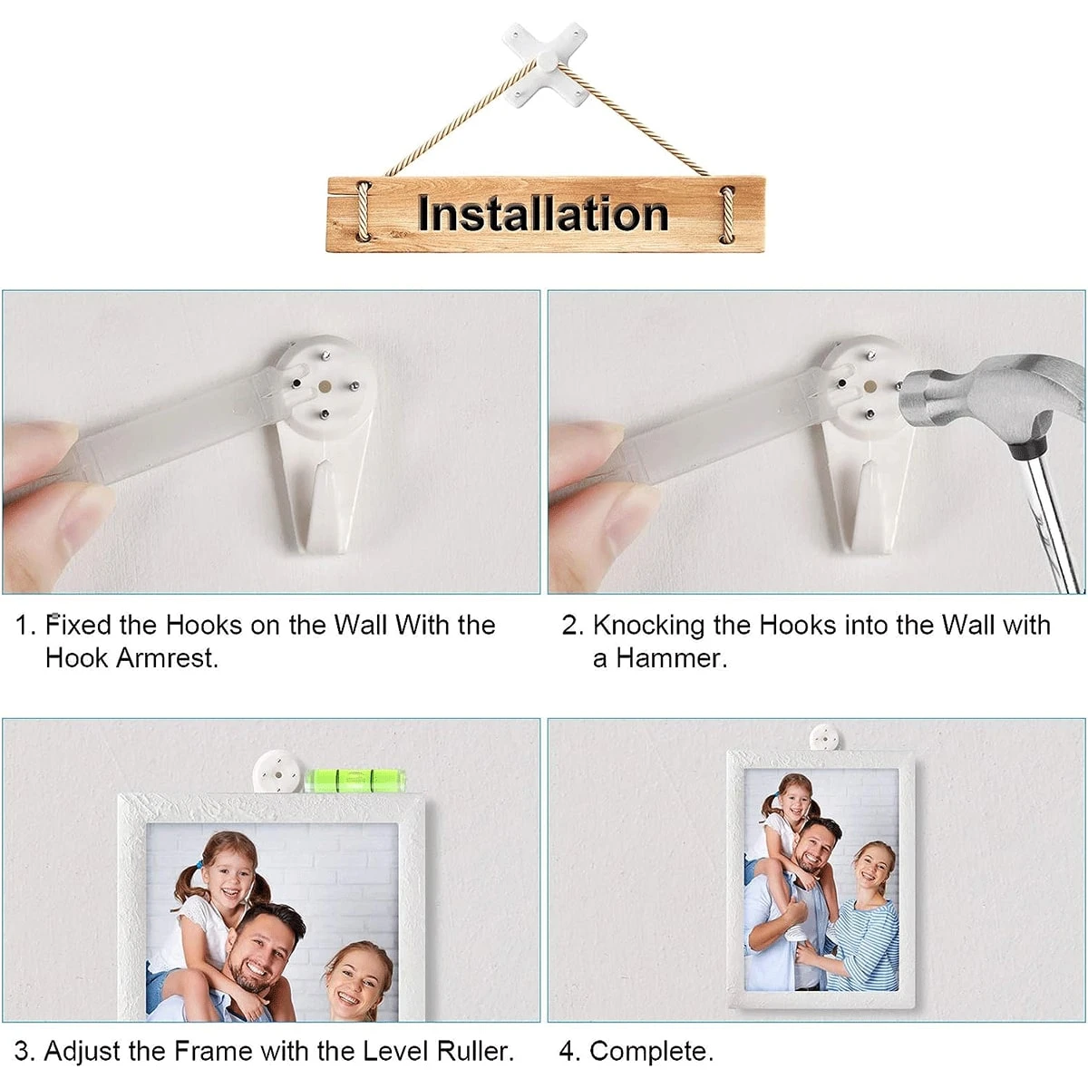 21-Piece Invisible Plastic Hook Set, Invisible Nail Small Items ...