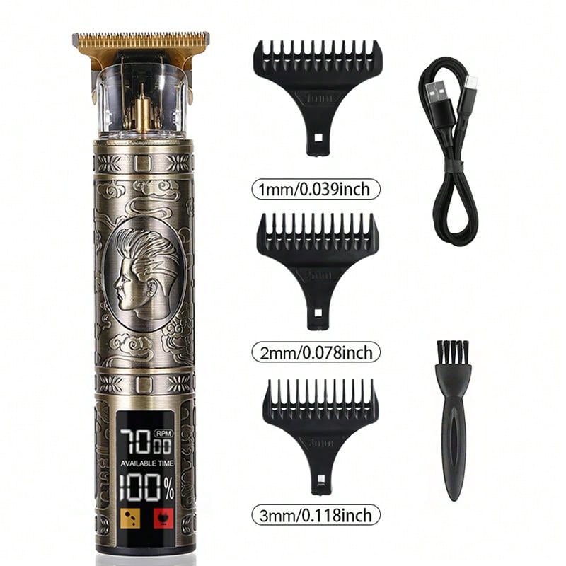 Type-c Pure Metal Electric Hair Clipper Usb Rechargeable Hair Trimmer ...