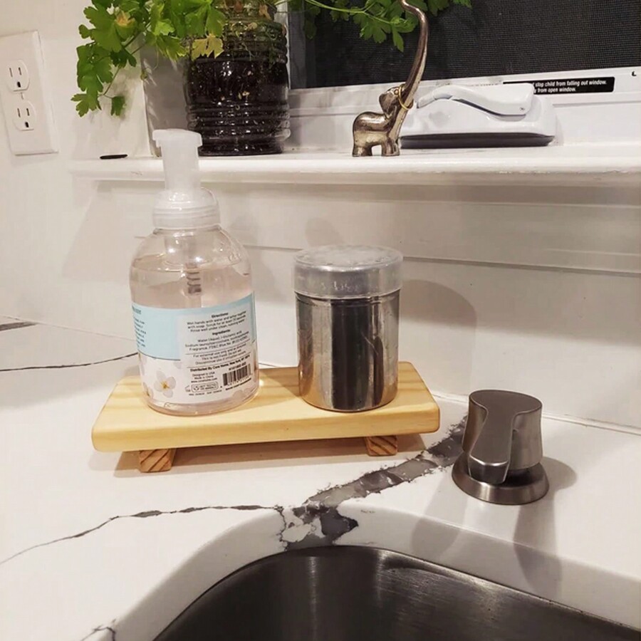 Wood Pedestal Soap Stand, Farmhouse Wood Riser, Soap Dish Holder Decor ...