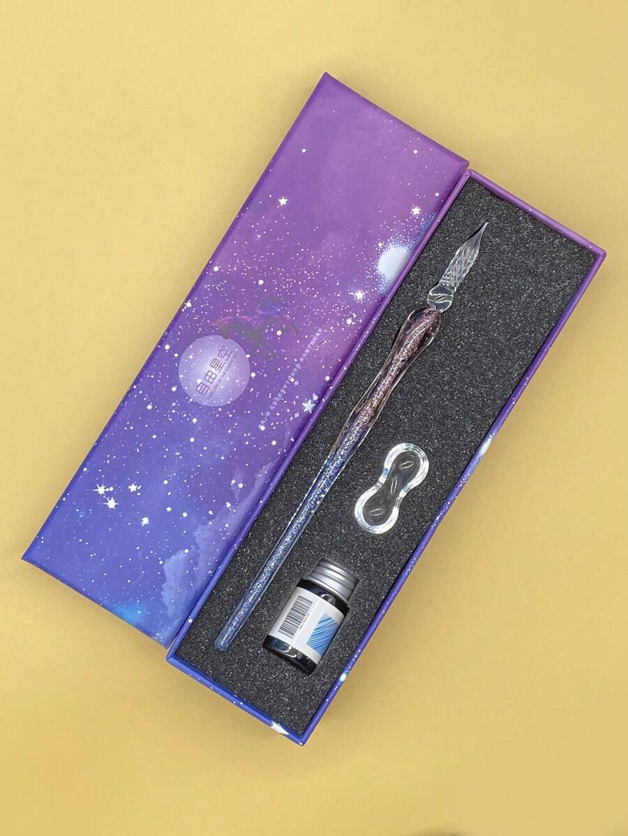 Crystal Glass Dip Pen Set: Signature Pen, Calligraphy Pen, Glass Dip ...