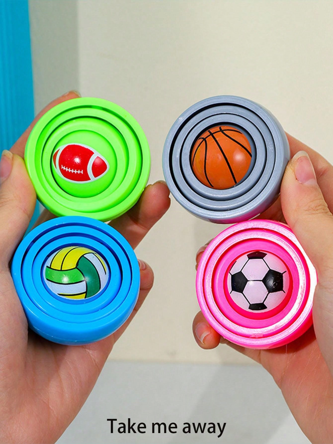 1pc Random Color Fidget Cube Toy With 3d Rotation Infinite Flipping ...