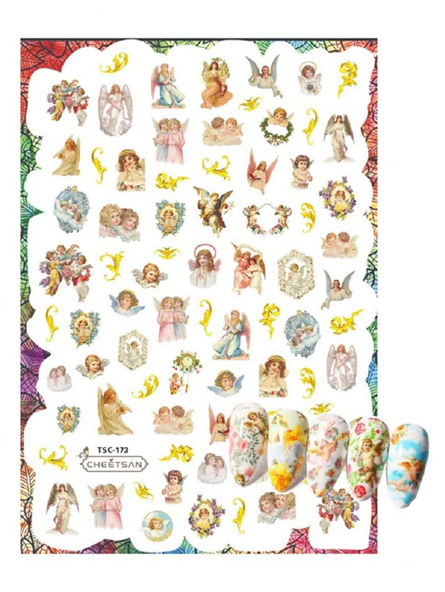 1sheet Angel Pattern Nail Art Sticker Nail Stickers DIY | SHEIN USA