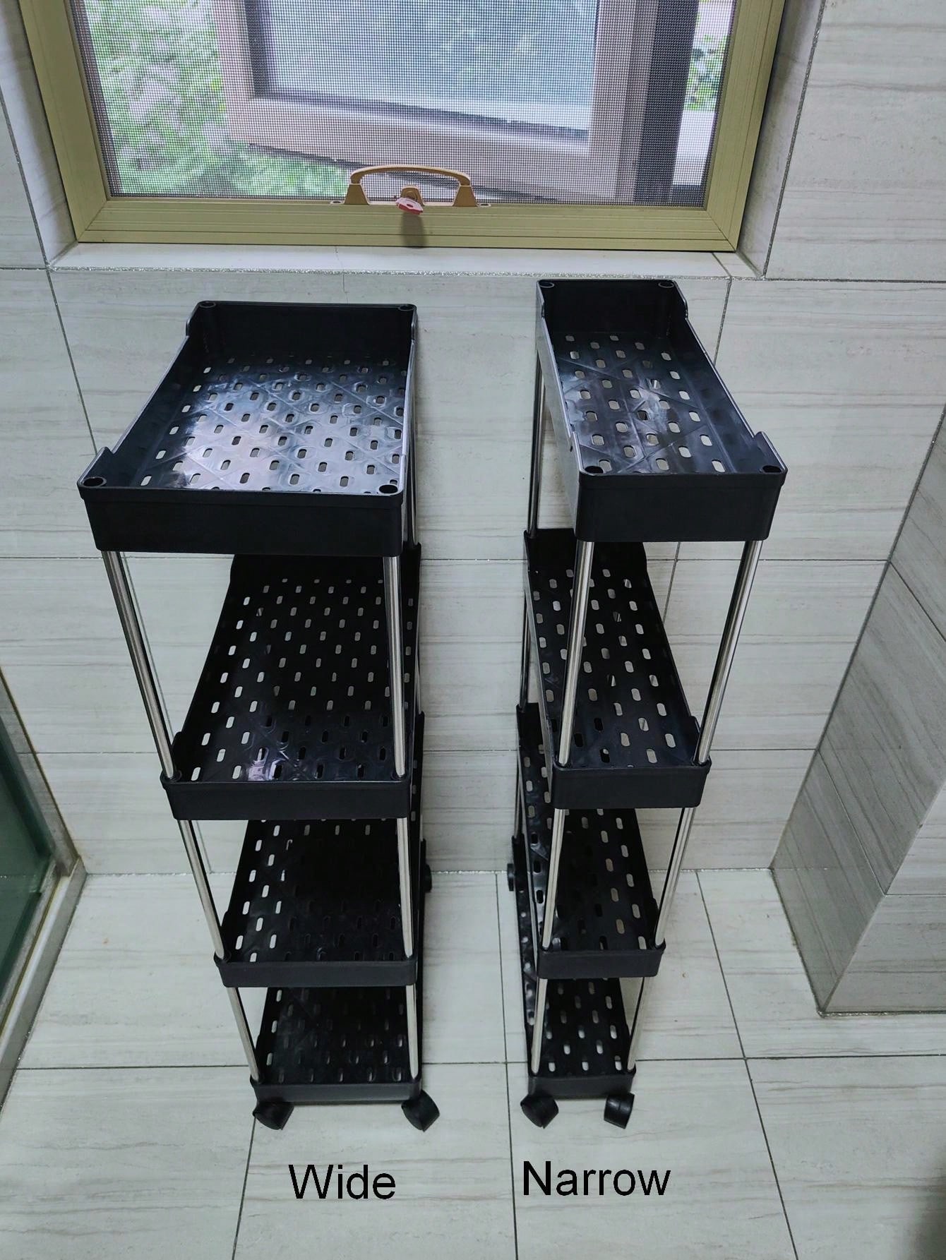 3 Slank Opslag Kar Mobiel Rekken Eenheid Organizer Opslag Rollen ...