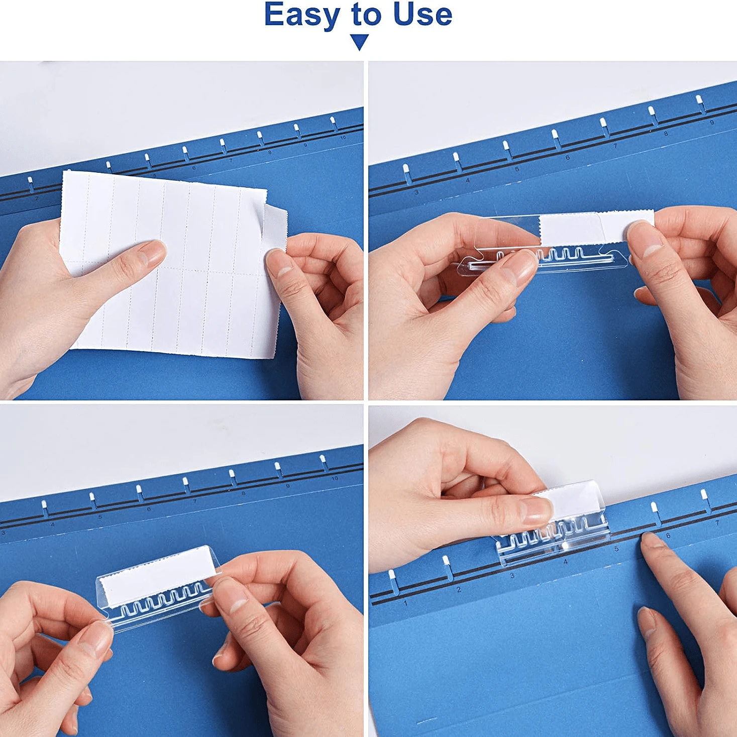 File Folder Tabs, 100+200 Sets Hanging File Folder Tabs with Inserts for Hanging Folders, 2 Inch ...