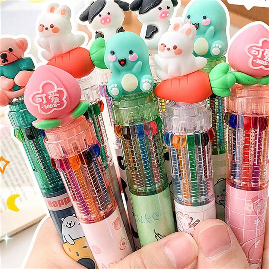 10-color Ballpoint Pen, Chacha's Little Rabbit Gen 2 | SHEIN USA