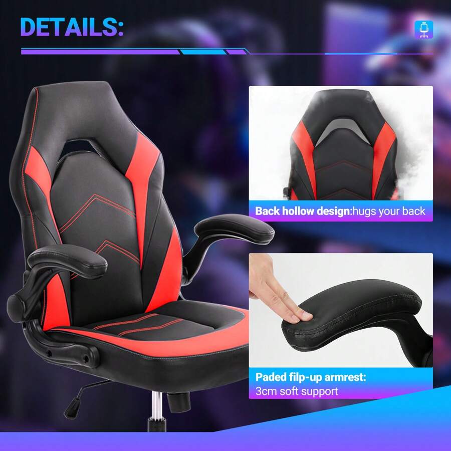 Sweetcrispy Ergonomic Gaming Chair - Gamer Chair Comfortable Desk Chair ...