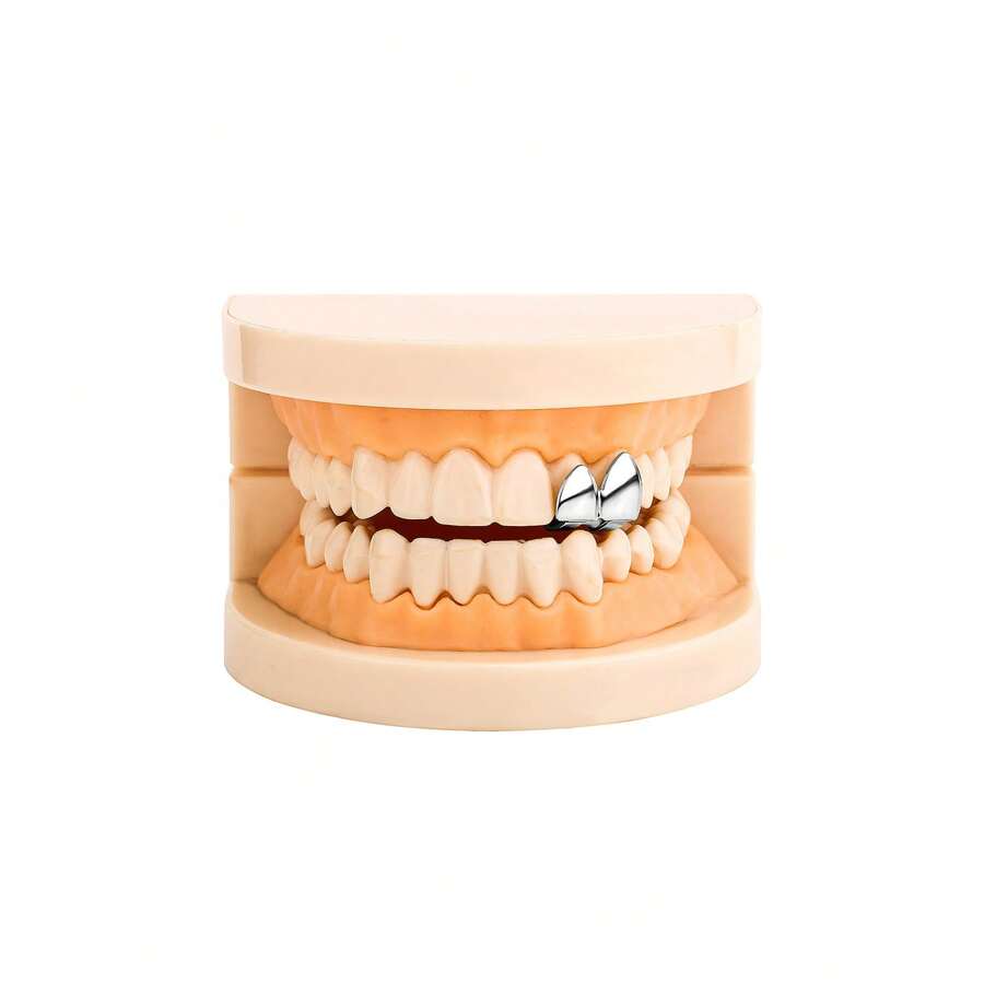 14K Golden Plated Teeth Grills for Men, Teeth Braces, Cosplay Party ...