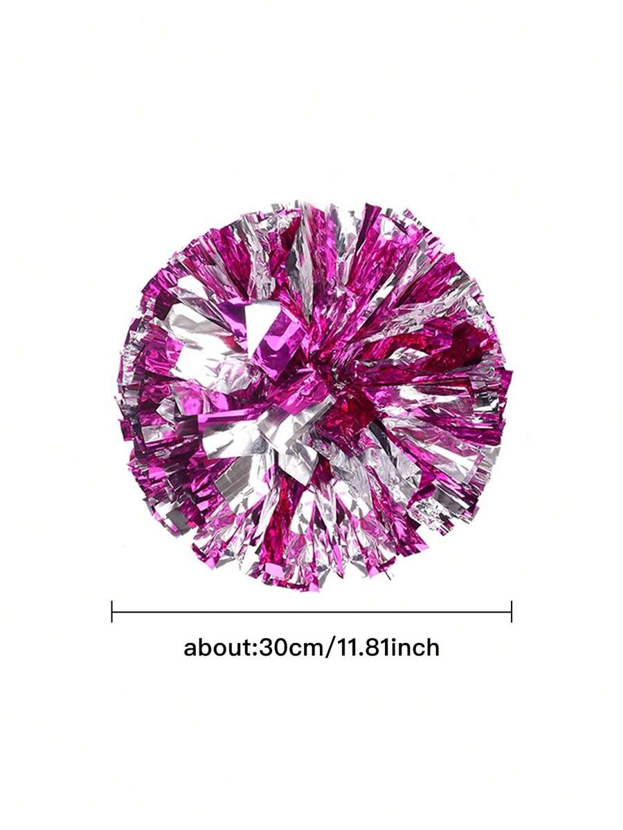 1pc Silver Pink Cheerleading Hand Flower For Dance Sports Games Party ...