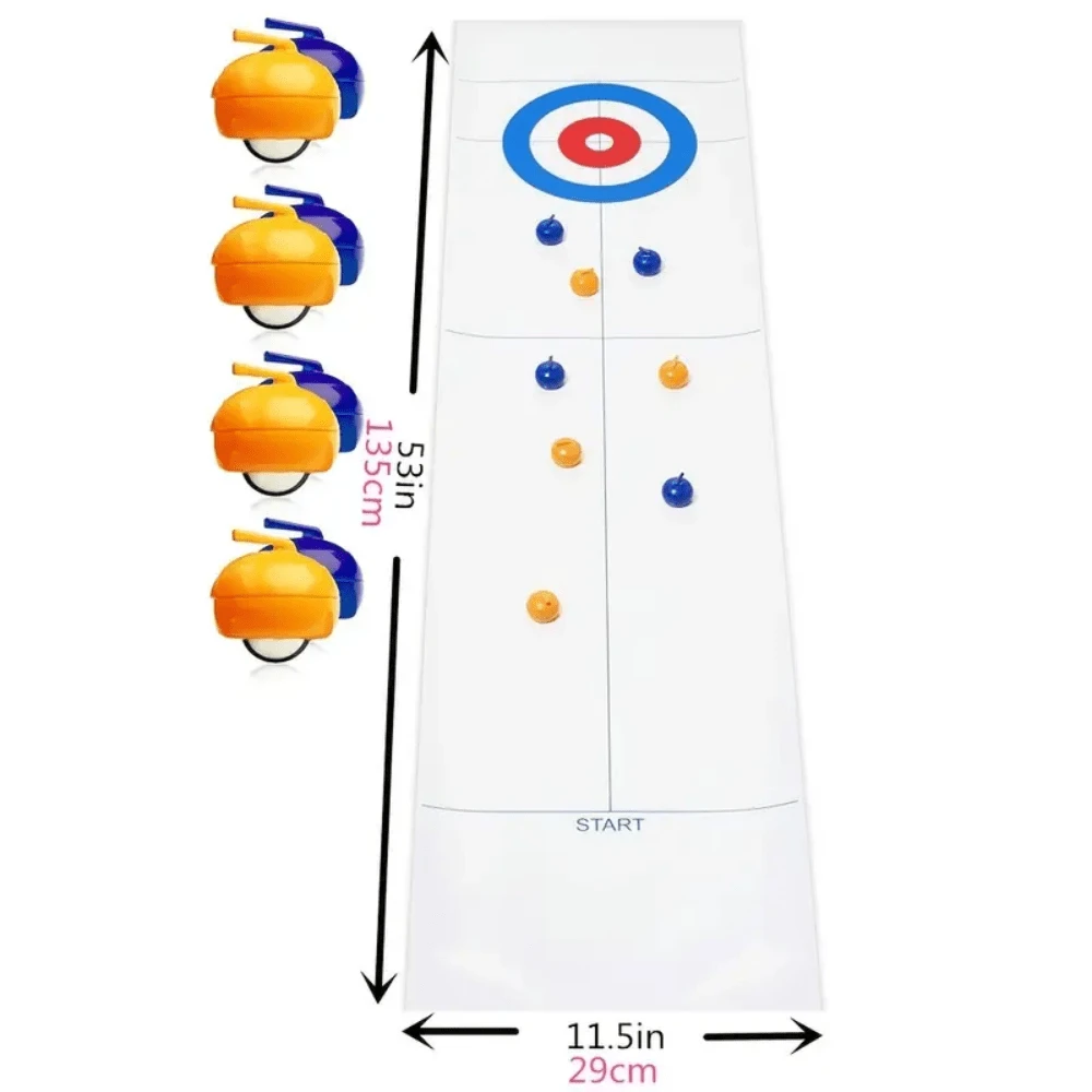 Tabletop Curling Game And Family Fun Board Game, Ideal For Family And ...