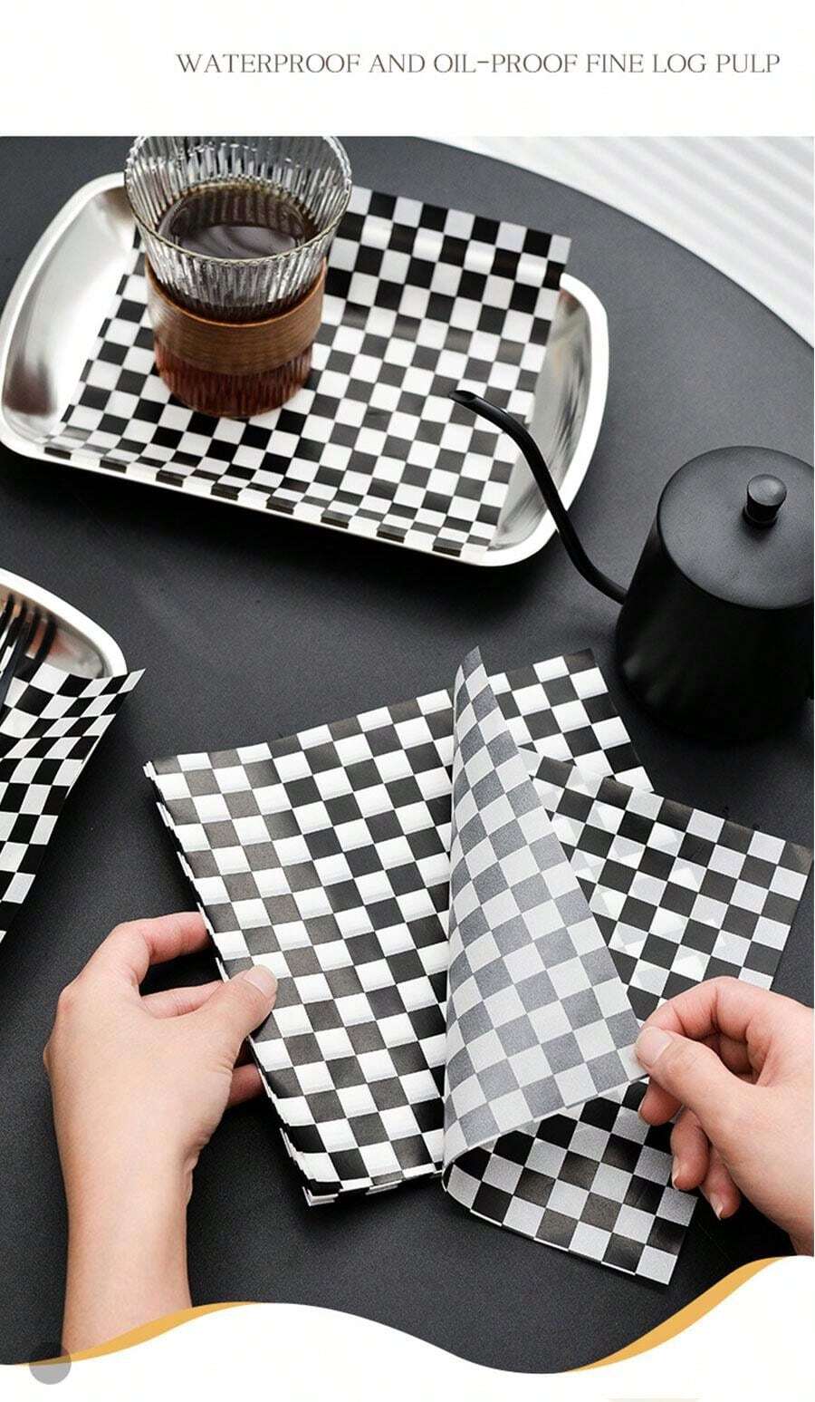 20Grids Greaseproof Paper, Alphabet Printed Food Wrapping Tissue, Plate ...