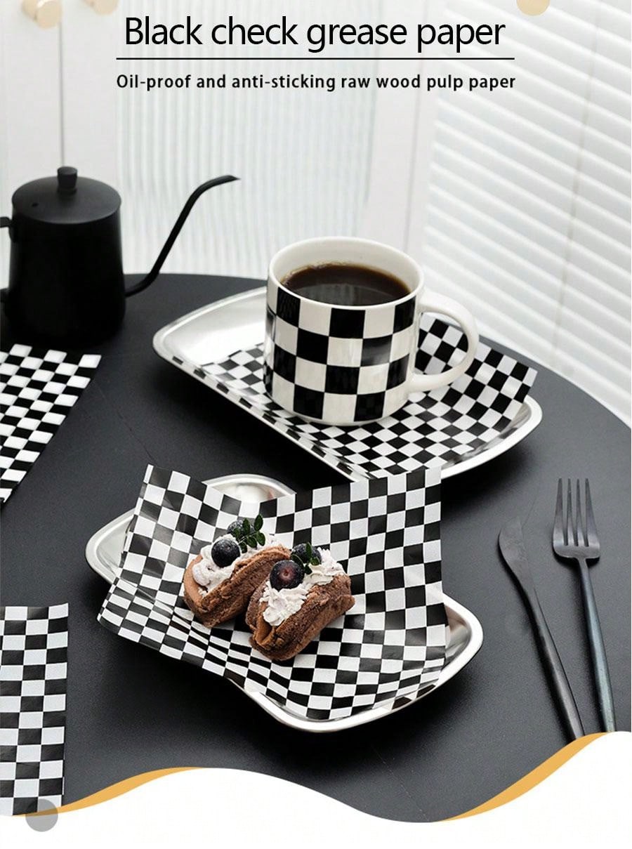 20Grids Greaseproof Paper, Alphabet Printed Food Wrapping Tissue, Plate ...