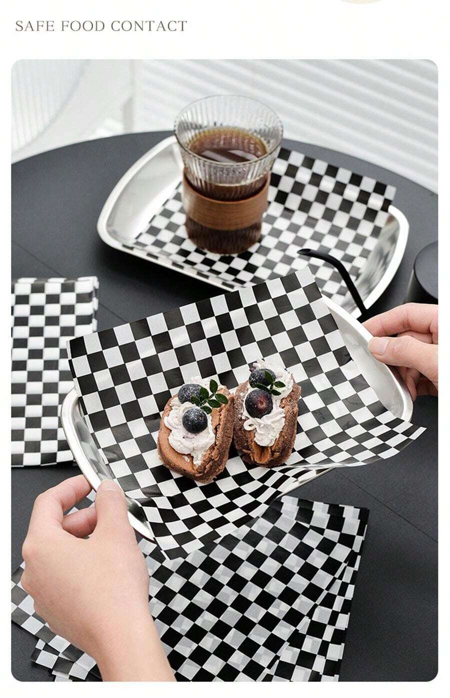 20Grids Greaseproof Paper, Alphabet Printed Food Wrapping Tissue, Plate ...