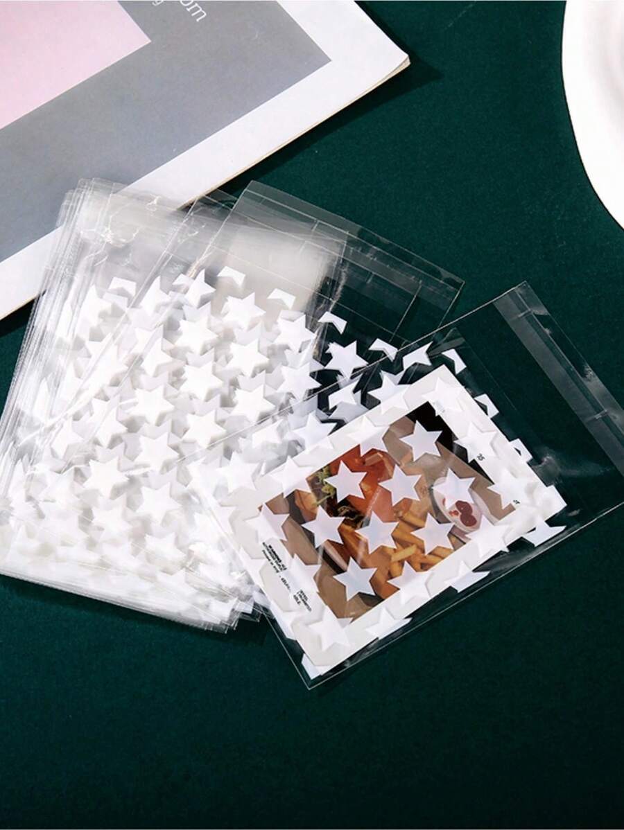 50pcs Transparent Opp Star Shaped Packaging Bag, Ideal For Jewelry ...