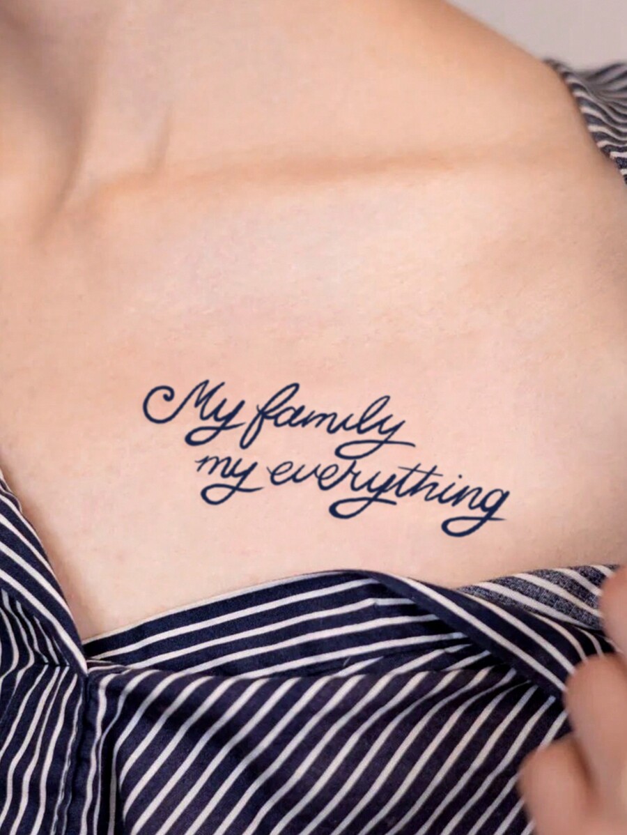 1 Collection Fake Tattoo Of Family-Themed Multi-Element Tattoo Stickers ...