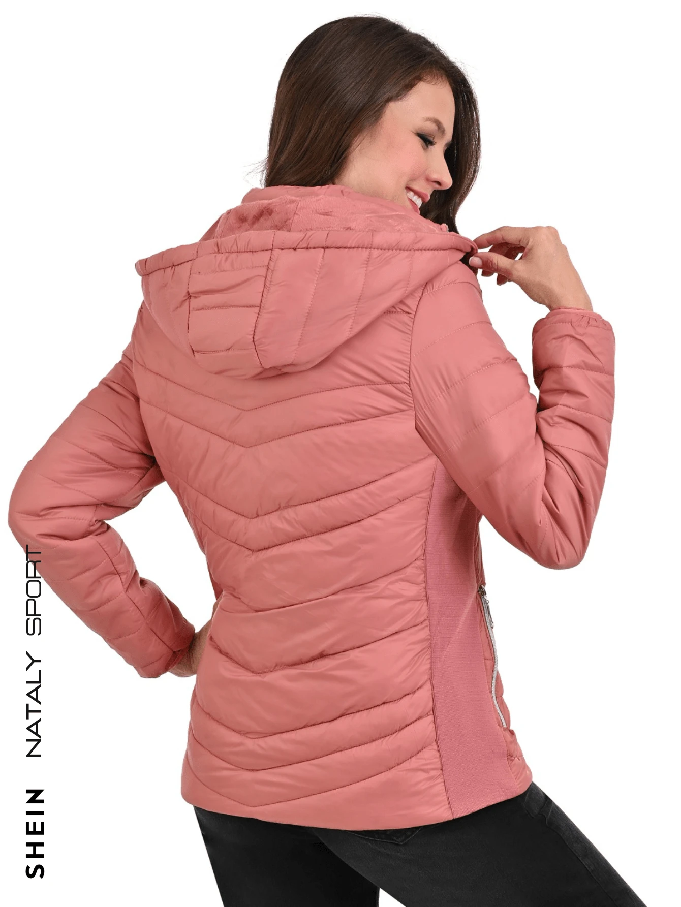 Chamarra Rosa para Mujer con Gorro y Forrada | Mode de Mujer | SHEIN España