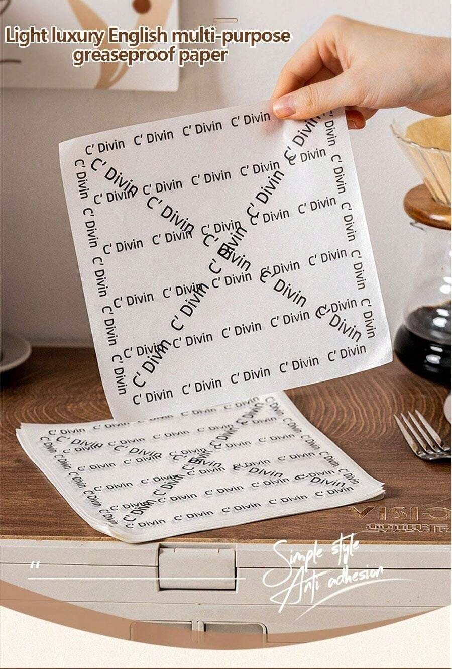 20pcs Grid Wax Paper, Letter Food Wrapping Paper, Oil-Absorbing Plate ...