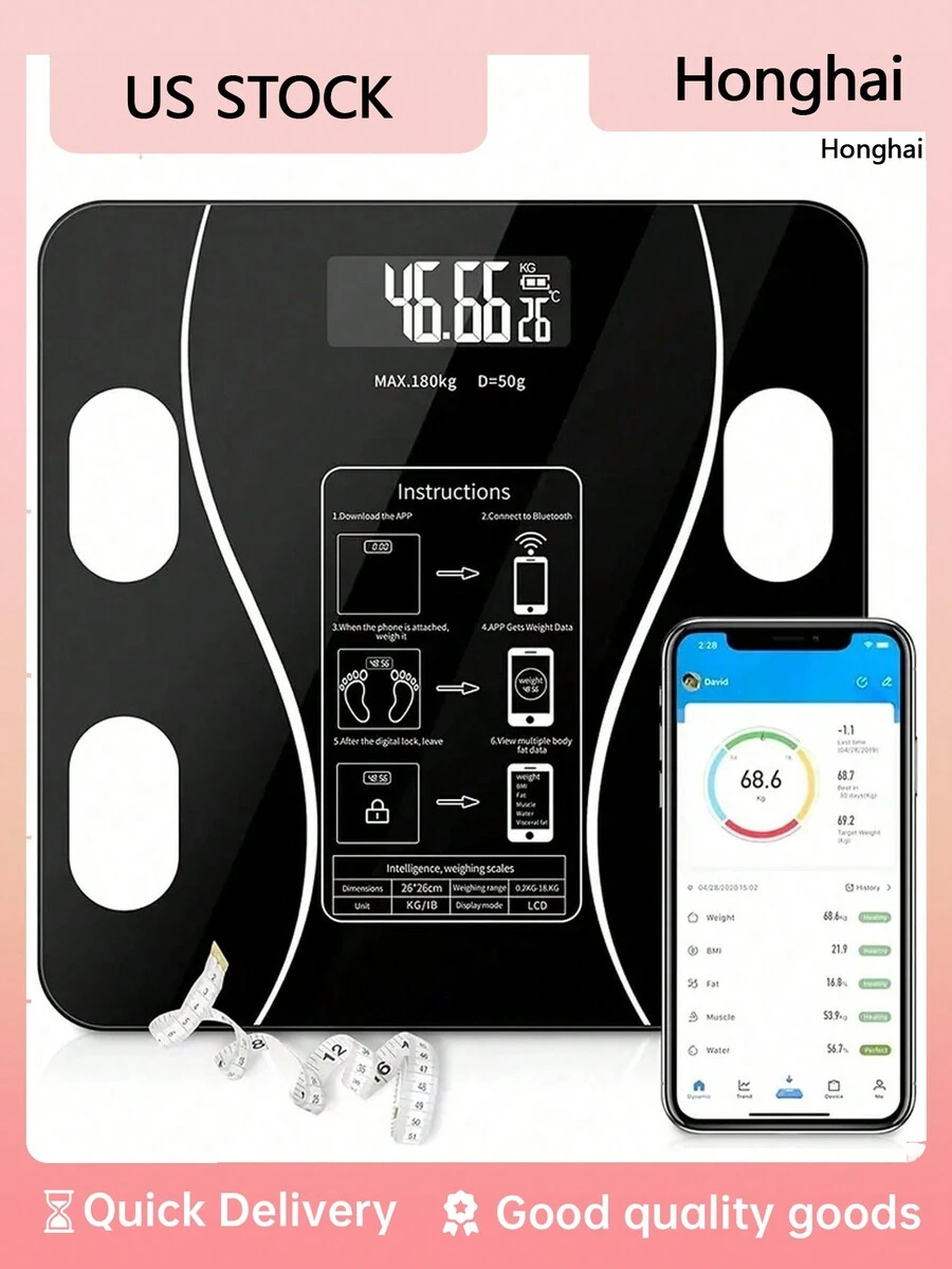 Weight Scale Intelligent Digital LED Weight Scale With Fat Measure Body ...