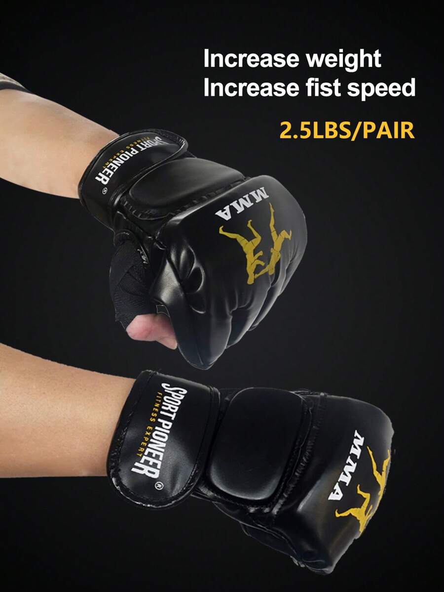 A Pair Of 2.5LB Weighted Boxing And Sanda Fight Gloves | SHEIN EUQS