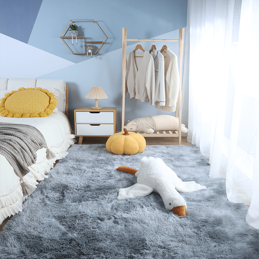 Bedroom Full Coverage Fluffy Rug, Cute Plush Window Seat Mat | SHEIN USA