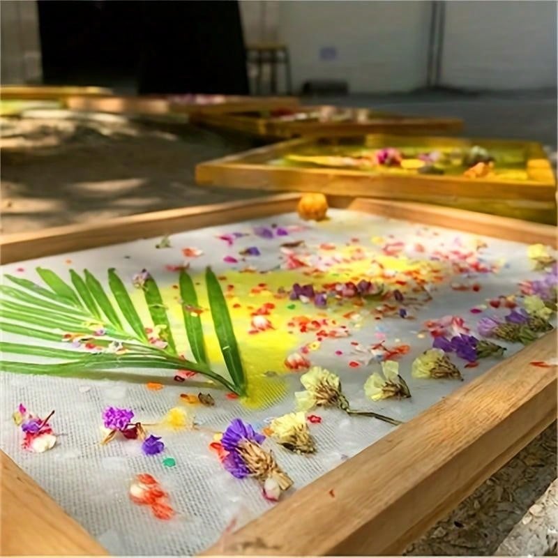 1pc A5 Size 19x25cm Papermaking Frame With Natural Wooden Pulp Mold And ...