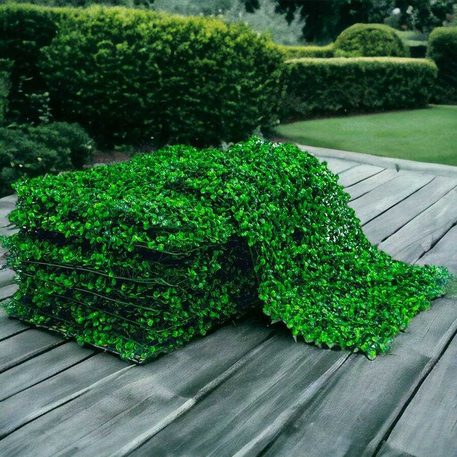 5 Artificial Green Walls Synthetic Garden Foliage 60 Cm X 40 Cm ...