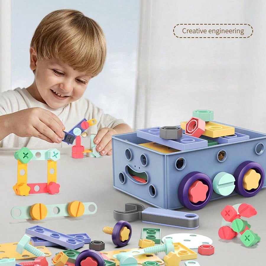 Set Of Screws, Nuts, And Disassembly Tools Toy, Removable 3d Puzzle ...