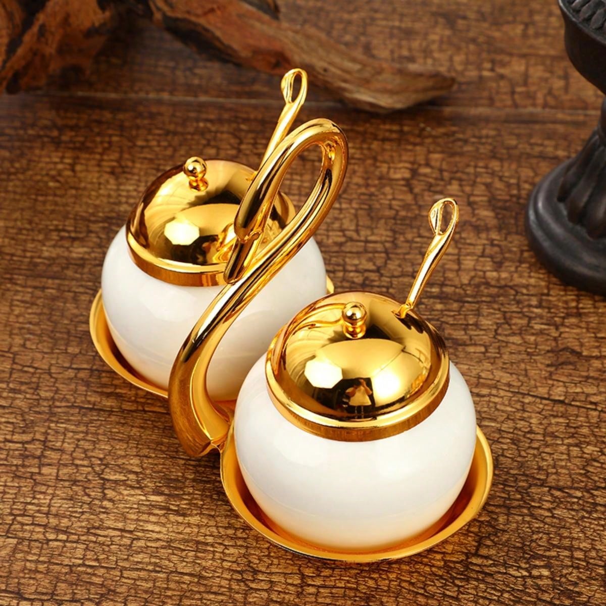 Twin Swans Creative Design Sugar Jar For Home, Cafe, European Style ...