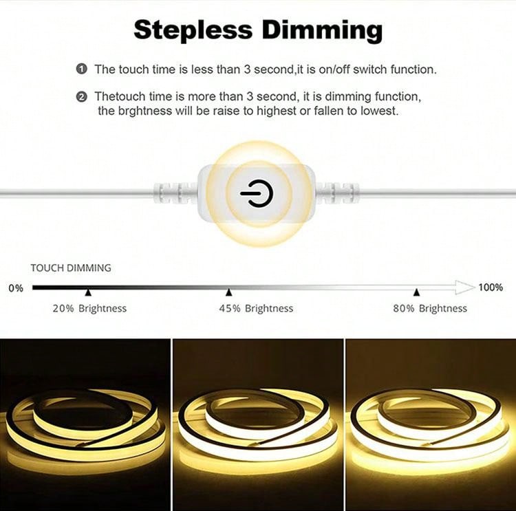 cabecera Tira LED para dormitorio con autoadhesivo flexible silicio gel , puede ser instalado ...