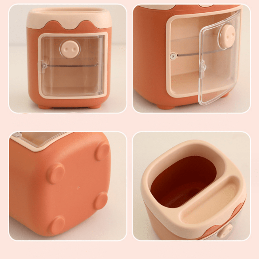 Cute Cartoon Pig Design Large Capacity Multifunctional Pen Holder With ...