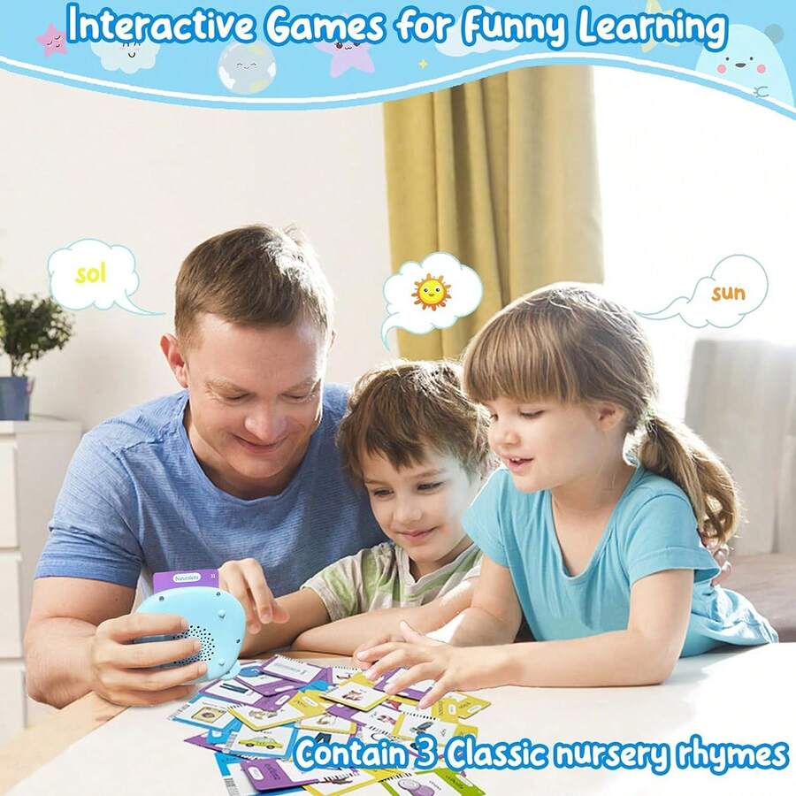 Tarjetas educativas bilingües en español e inglés para niños de 3+ años ...