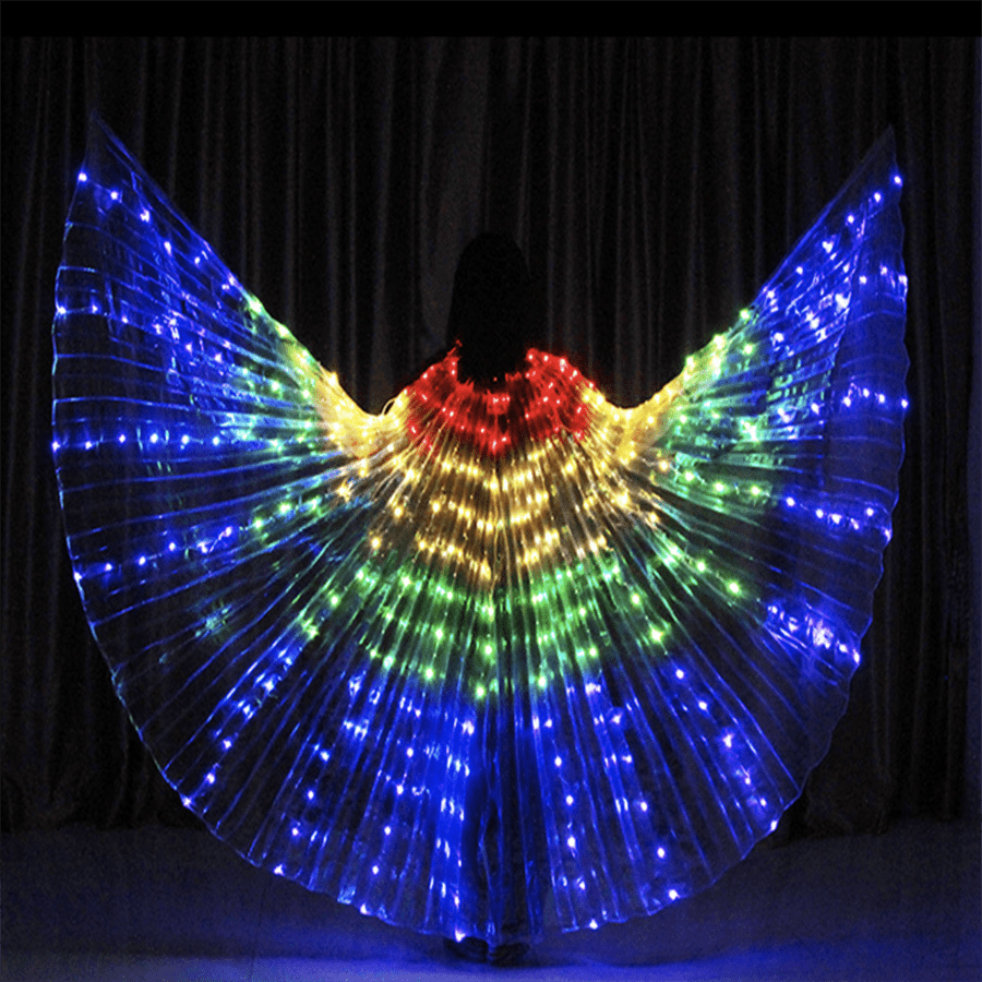 Led Light Up Cloak With Angel Wing & Butterfly Design For Nightclub/Bar ...