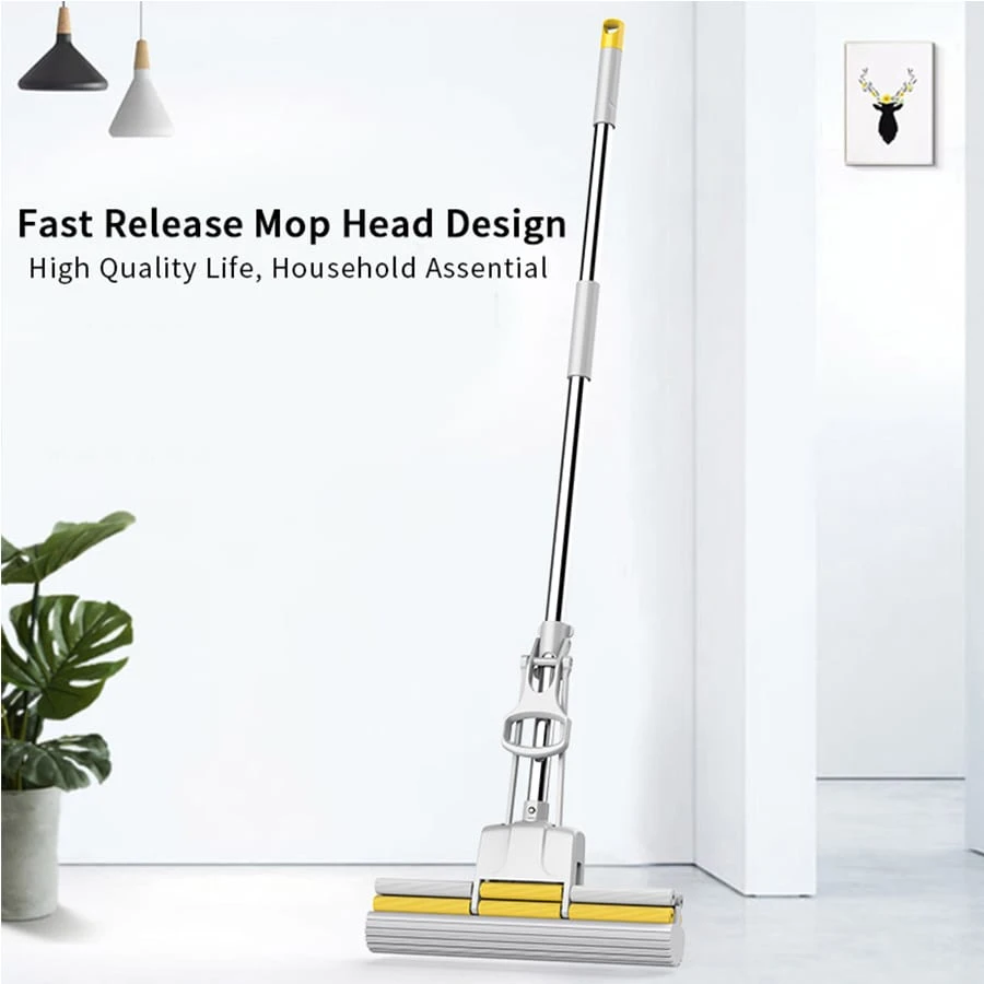 33cm Quick-change Mop With Rubber Head, High Water-absorption Sponge ...