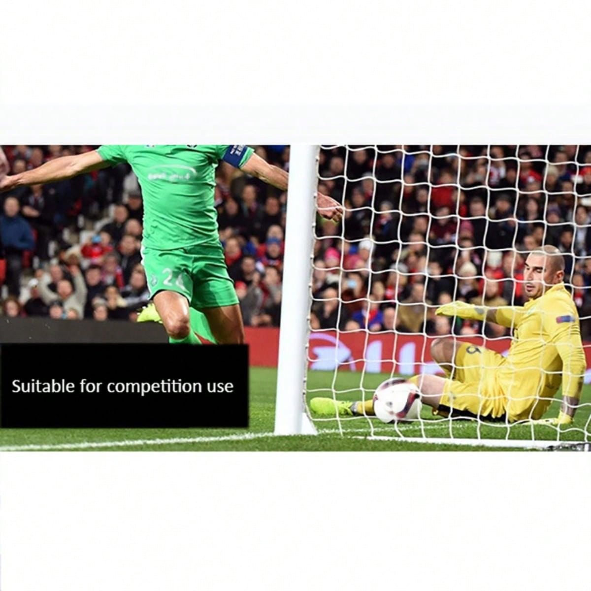 1pc Portable Soccer Goal Net, White 5-a-side Football Net With Pvc ...