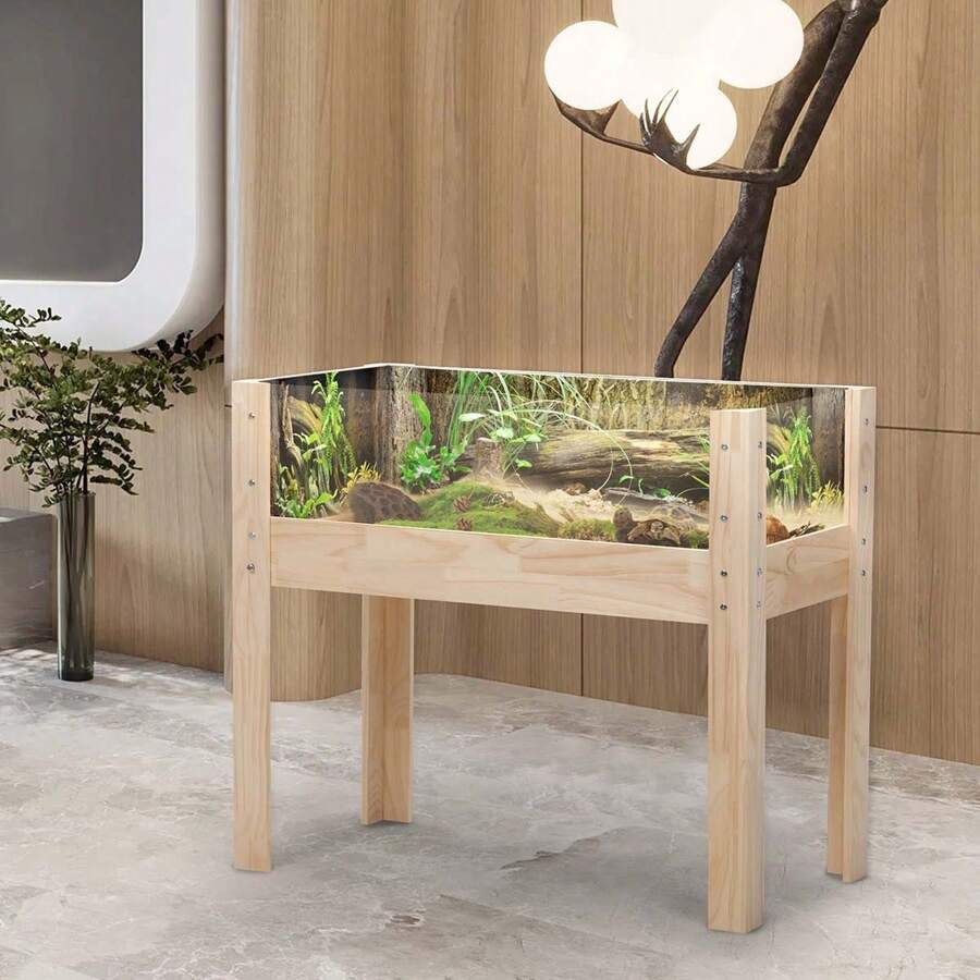 Wooden Tortoise House, Turtle Habitat, Indoor Tortoises Enclosure with ...