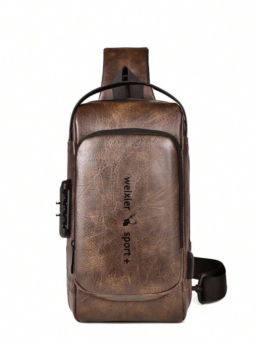 Men Sling Backpack Cross Body Shoulder Chest Bag Fashion Retro Travel ...
