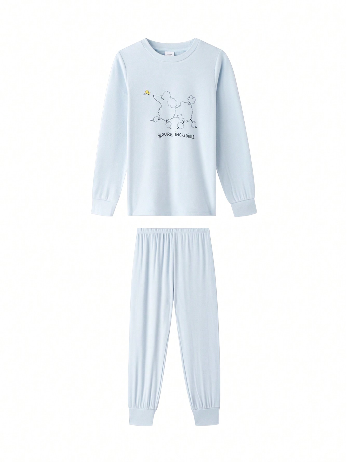 Annil Girls Autumn And Winter Cute Lamb Print Modal Long-Sleeved Home ...