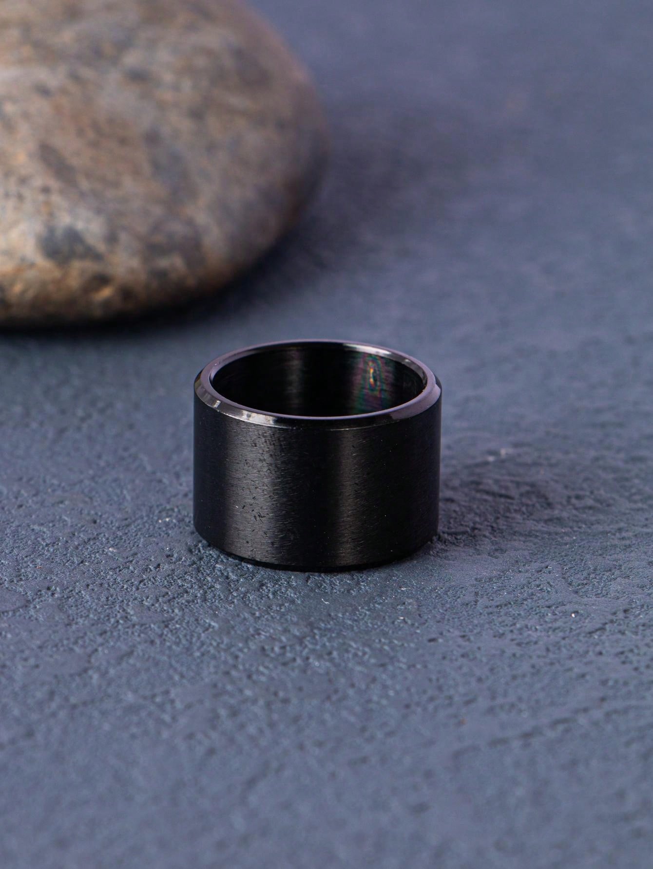 1pc European And American Fashion 15mm Extra Wide Minimalist Stainless ...