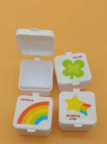 4pcs Cartoon Print Sauce Storage Box | SHEIN UK