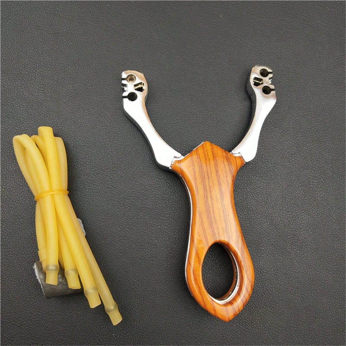 Nieuwe Krachtige Sling Shot Aluminium Camouflage Boog Vissen Catapult ...