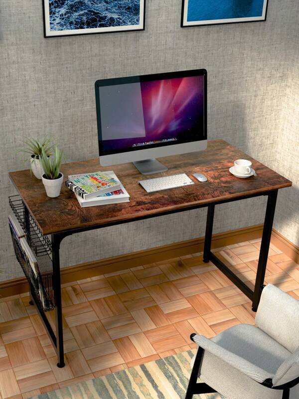 Study Computer Desk-40 Inch Home Office Desk, Wood Storage Table ...