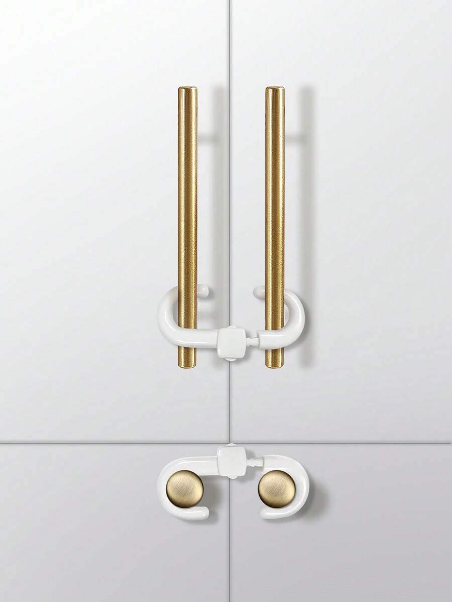 1pc White Baby Proofing Cabinet Latches, No Adhesive Adjustable Child ...