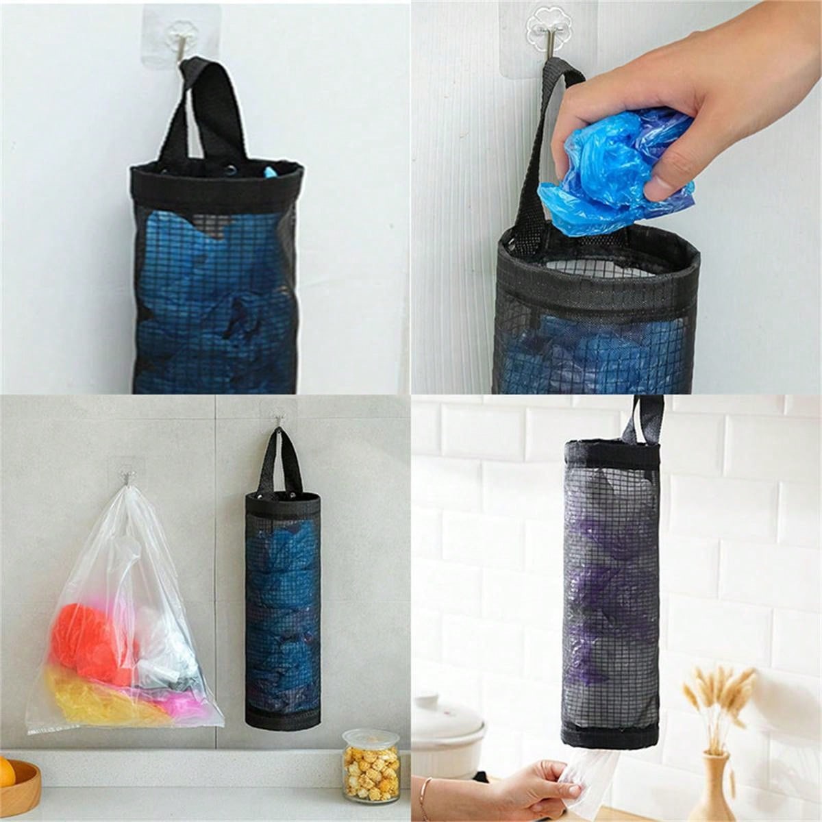 Kitchen Garbage Bag Storage Rack Wall-mounted Retrieval Type Storage ...