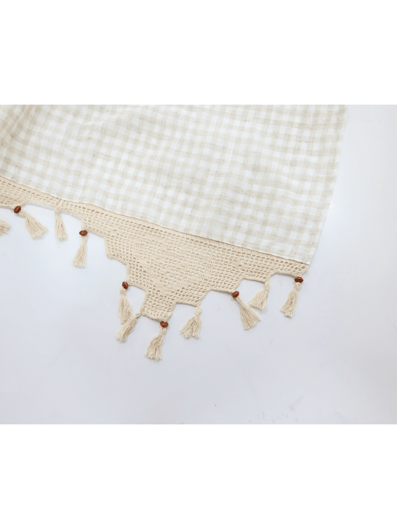 Boho Valances for Windows Crochet Kitchen Curtain 18 inches Macrame ...