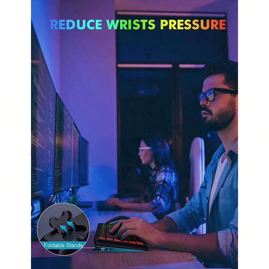 Jomaa Jomaa Ergonomic 2 4g Plug And Play Wireless Keyboard And Mouse Combo Type C Rechargeable