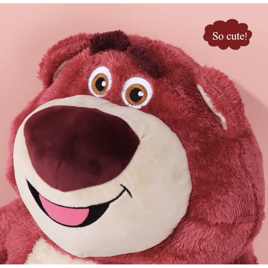 Miniso Lotso Series Medium Doll, Sitting Strawberry Bear Plush Doll ...