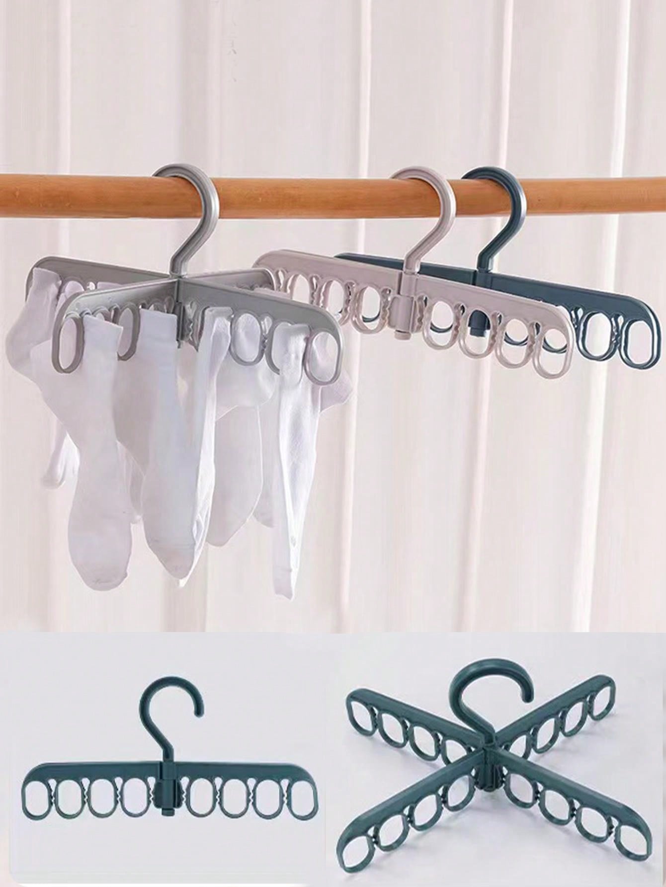 Foldable Travel Clothes Hanger With Clips, Rotatable & Multifunctional ...