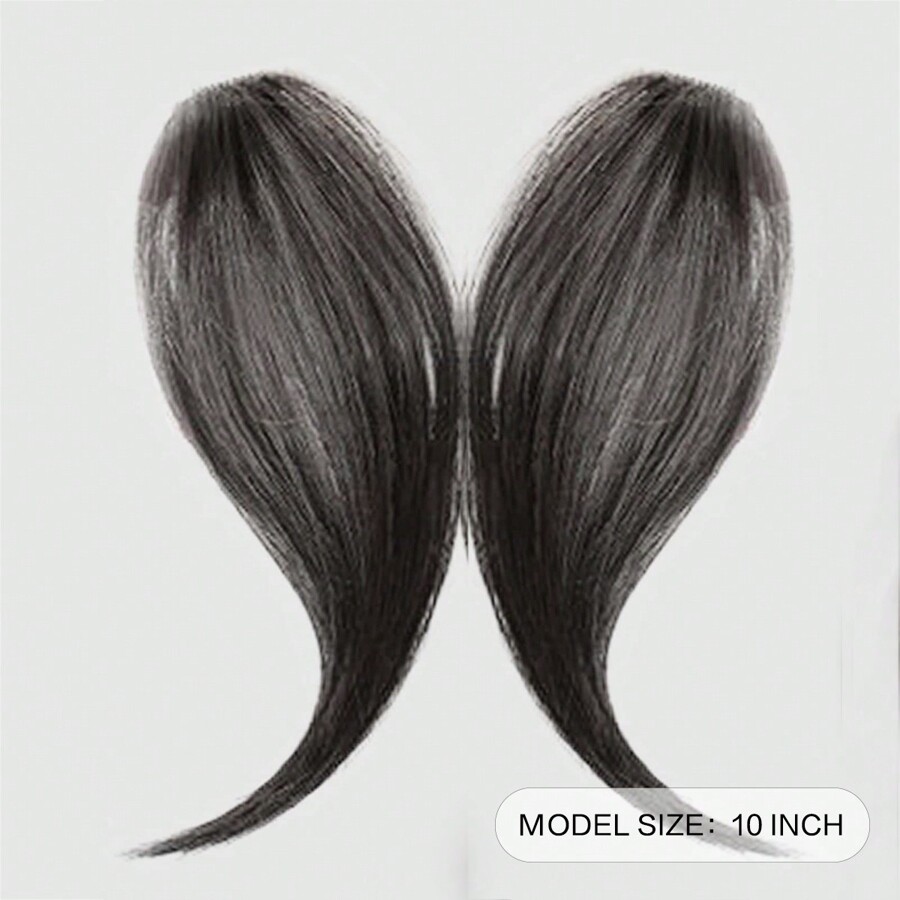 Women's Fringe Clip In Hair s Hairpiece 100% Natural Hair Middle Part ...