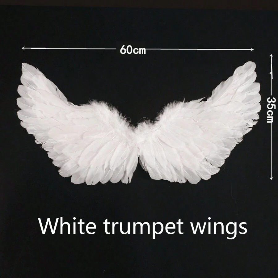 White Feather Wing Shaped Wings For Adults' Performance, Bridal ...