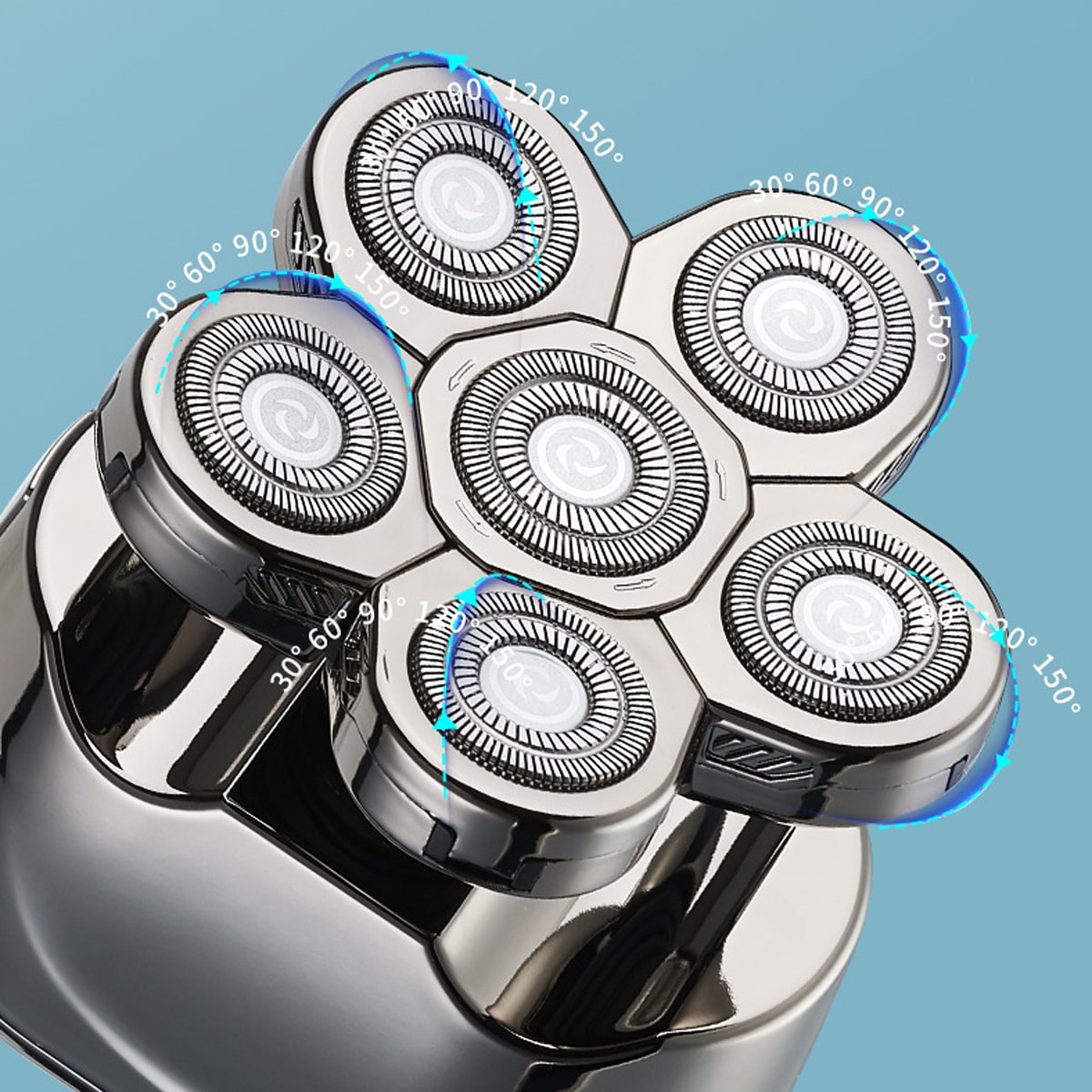 6-In-1 Electric Shaver Hair Clipper Rechargeable Razor For Bald Head ...